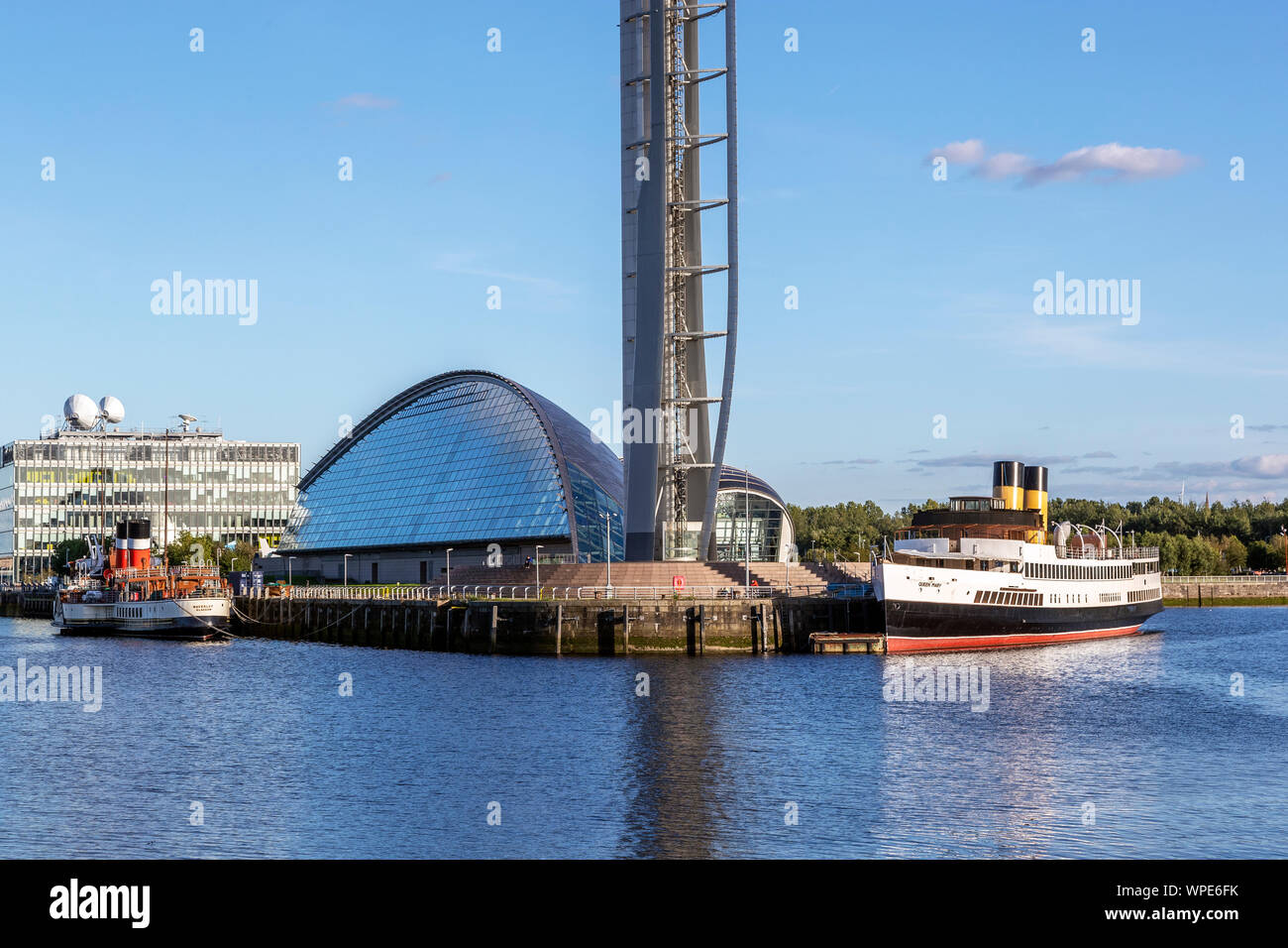 View east along the River Clyde from the Graving docks, Govan towards ...