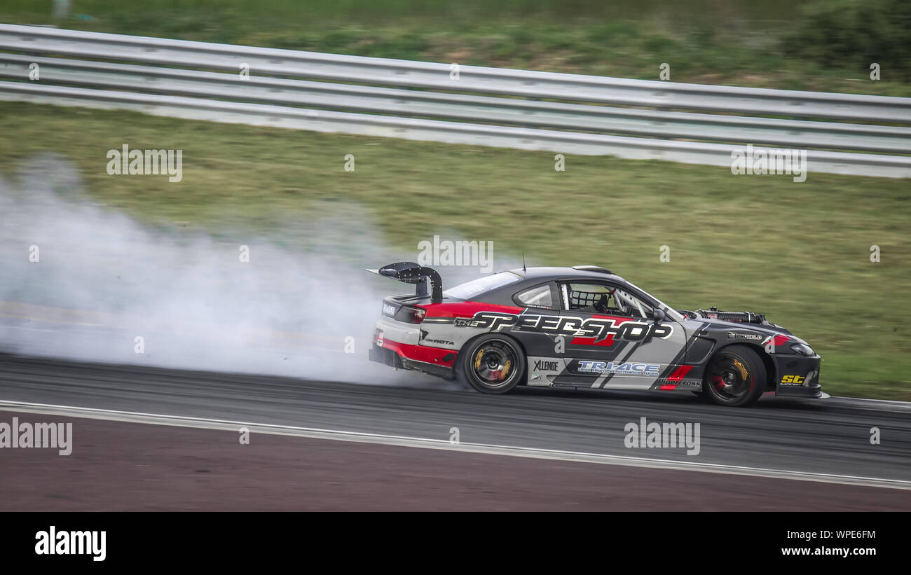 Oschersleben, Germany, August 30, 2019: Nicolas Maunoir driving the ...