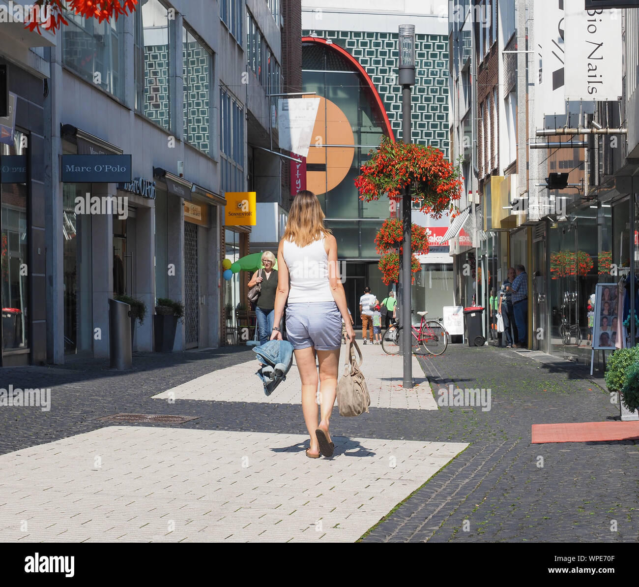 AACHEN, GERMANY - CIRCA AUGUST 2019: People in the city centre Stock ...