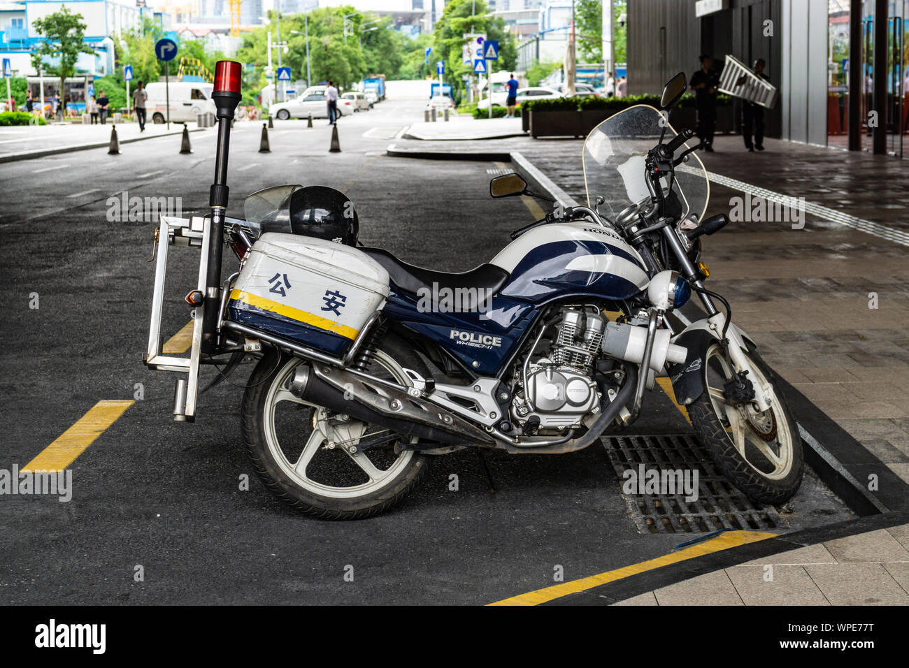 Police motorcycle parked hi-res stock photography and images - Alamy