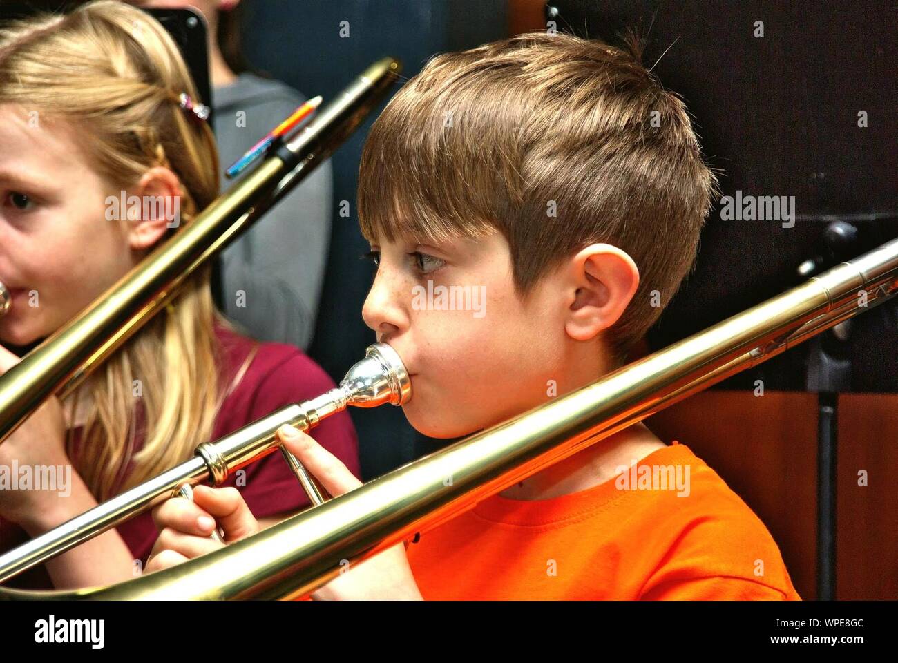 Girl Trombone High Resolution Stock Photography and Images - Alamy