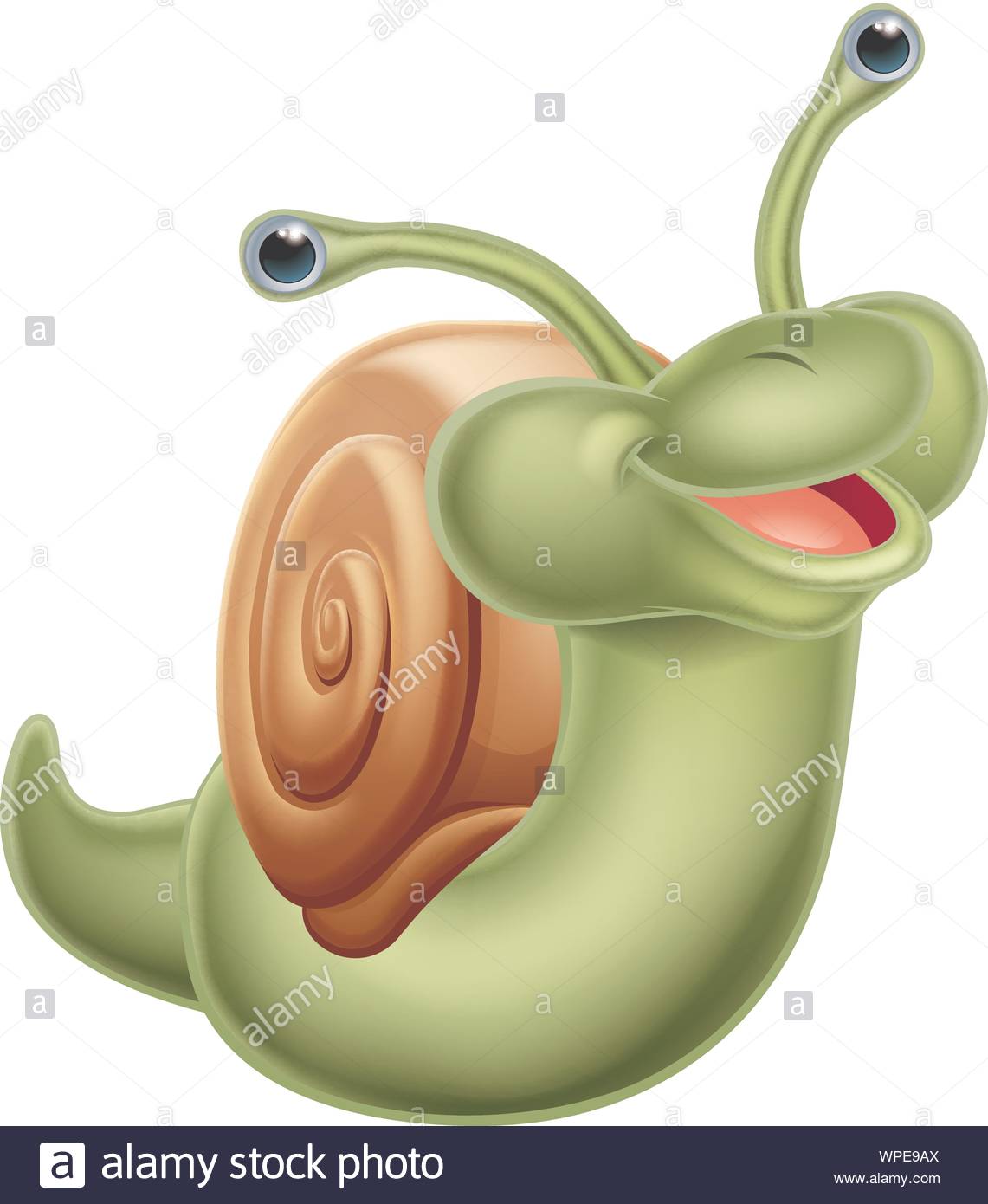 Cartoon Brown Slug Happy Smiling High Resolution Stock Photography and ...