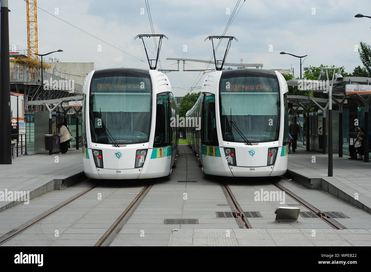 Paris modern tramway t3 hi-res stock photography and images - Alamy