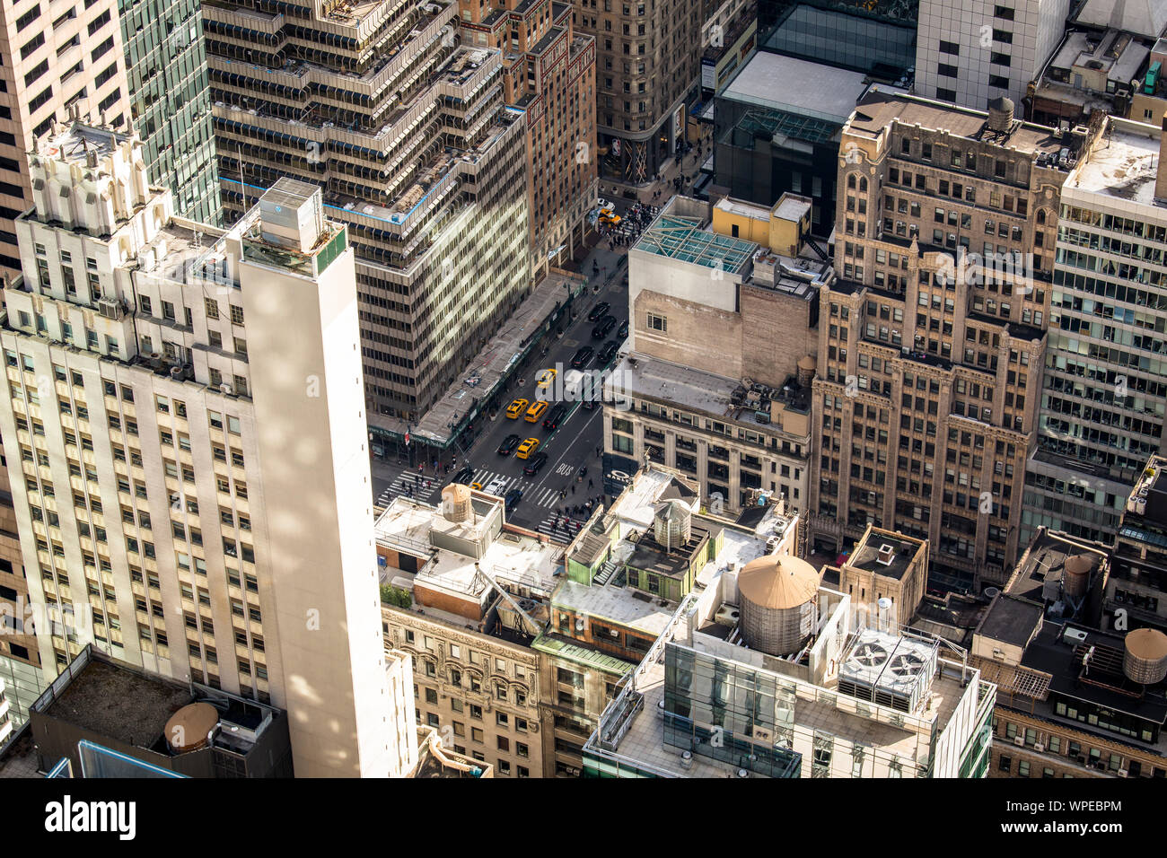 Helicopter view Manhattan Stock Photo - Alamy