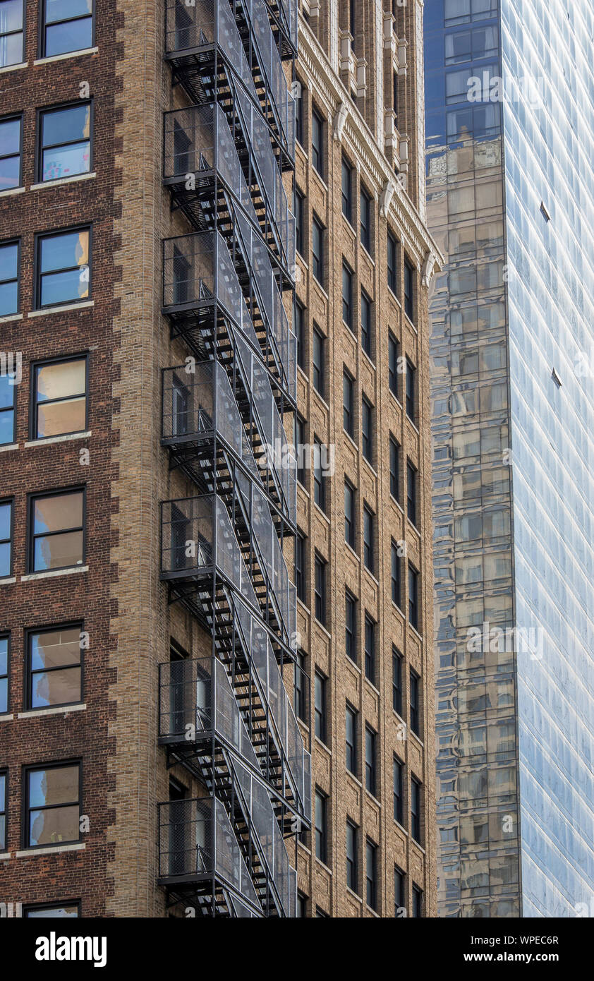 Stairs of building in New York Stock Photo - Alamy