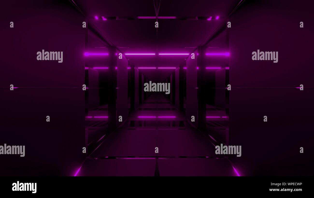 clean futuristic cool ci-fi tunnel 3d illustration background wallpaper ...