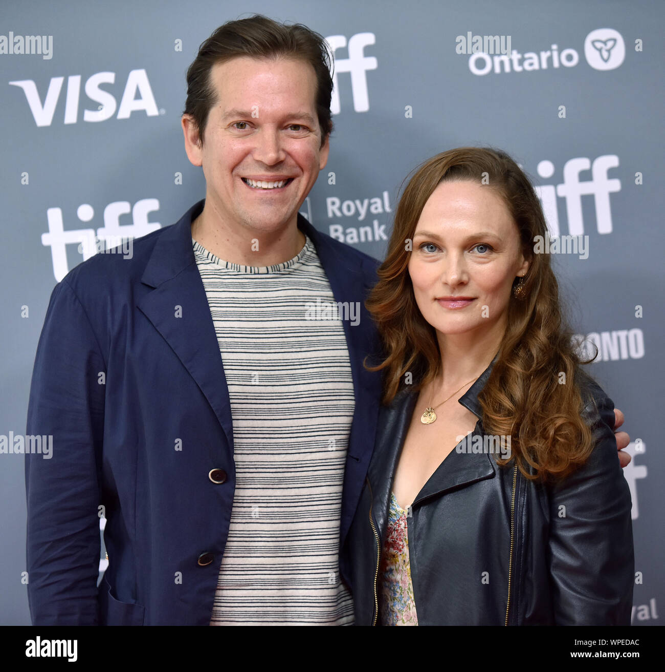 Toronto, Canada. 09th Sep, 2019. Writers Joe Shrapnel (L) and Anna ...