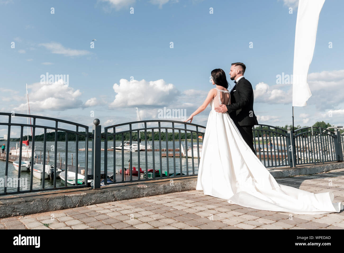Bridge and groom holding hands hi-res stock photography and images - Alamy