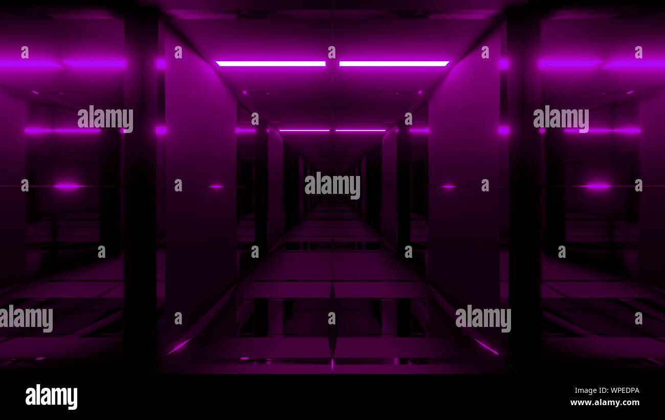 clean futuristic cool ci-fi tunnel 3d illustration background wallpaper ...