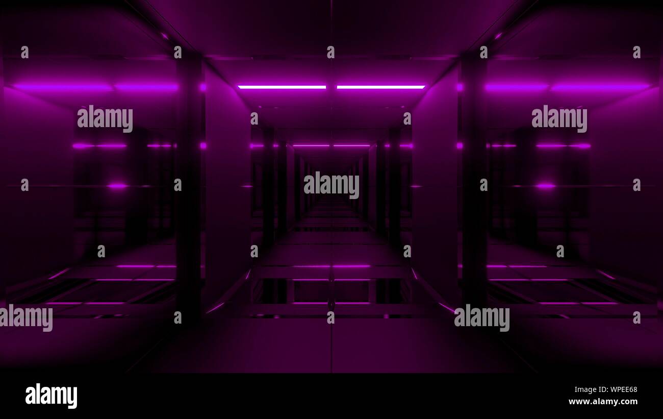clean futuristic cool ci-fi tunnel 3d illustration background wallpaper ...