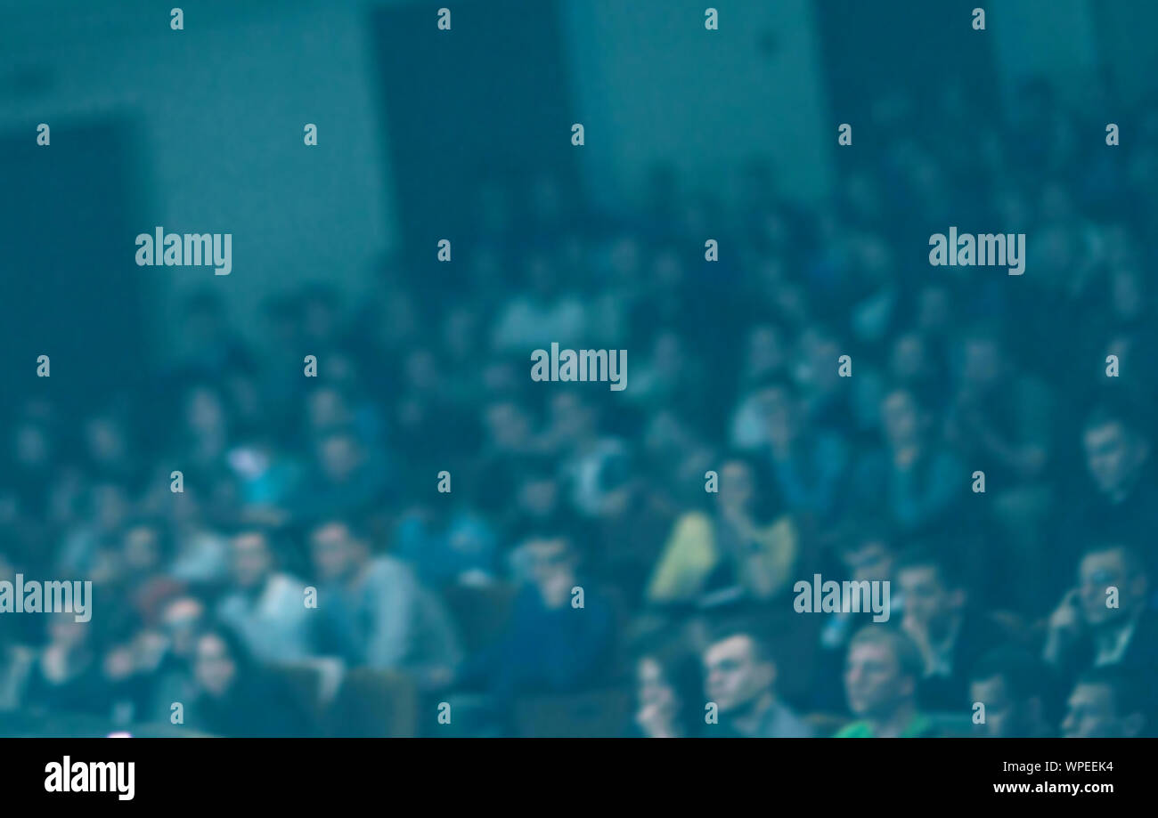 blurred image of the audience sitting in the conference room Stock ...