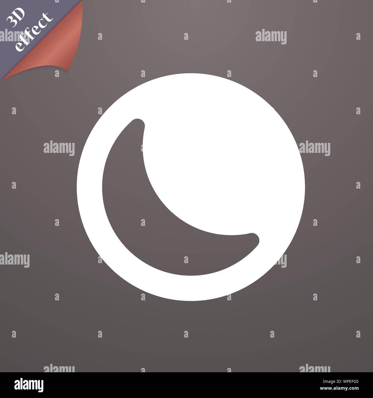 moon icon symbol. 3D style. Trendy, modern design with space for your ...