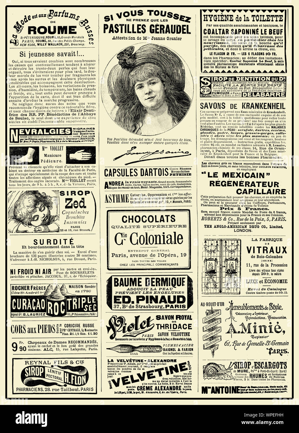 Old french advertising hi-res stock photography and images - Alamy