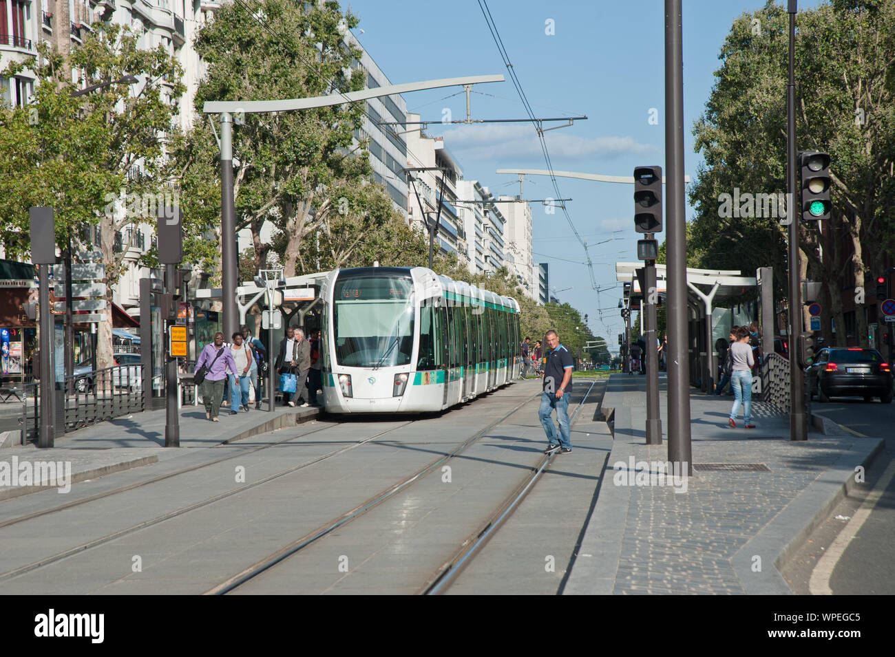 Paris, Straßenbahn - Paris, Tramway Stock Photo - Alamy