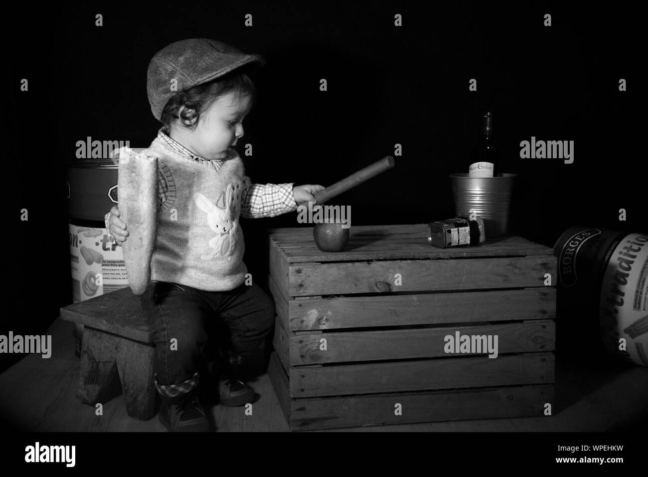 Boy rolling pin hi-res stock photography and images - Alamy