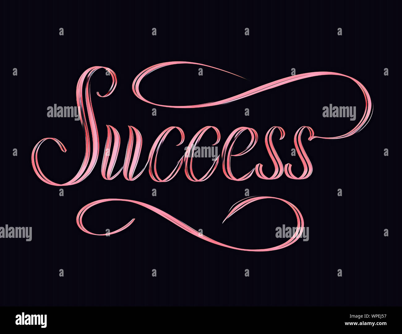 Pink word Success on black background digital artwork Stock Photo - Alamy