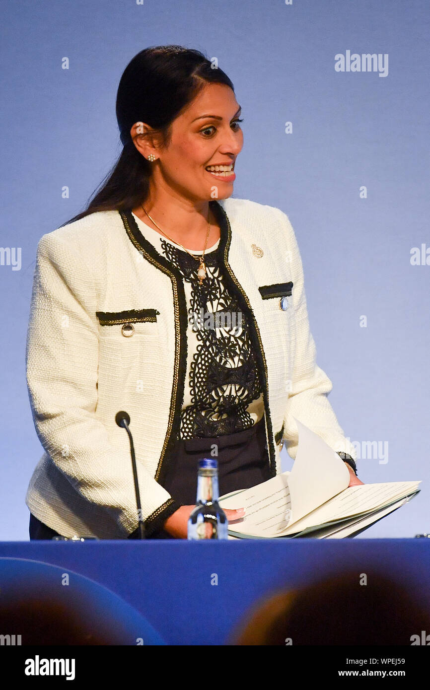 Priti patel home secretary hi-res stock photography and images - Alamy