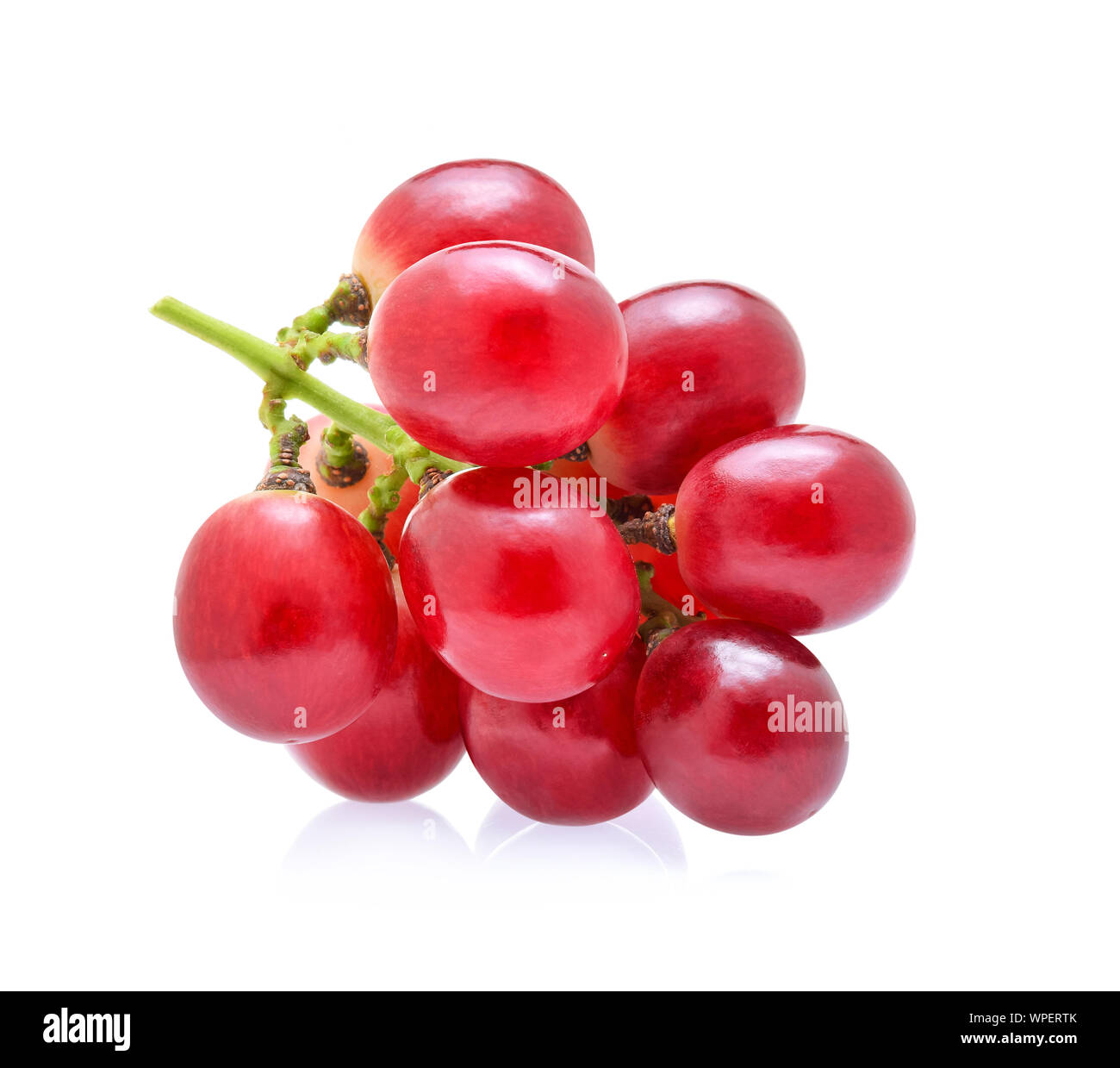red grapes isolated on white background Stock Photo - Alamy