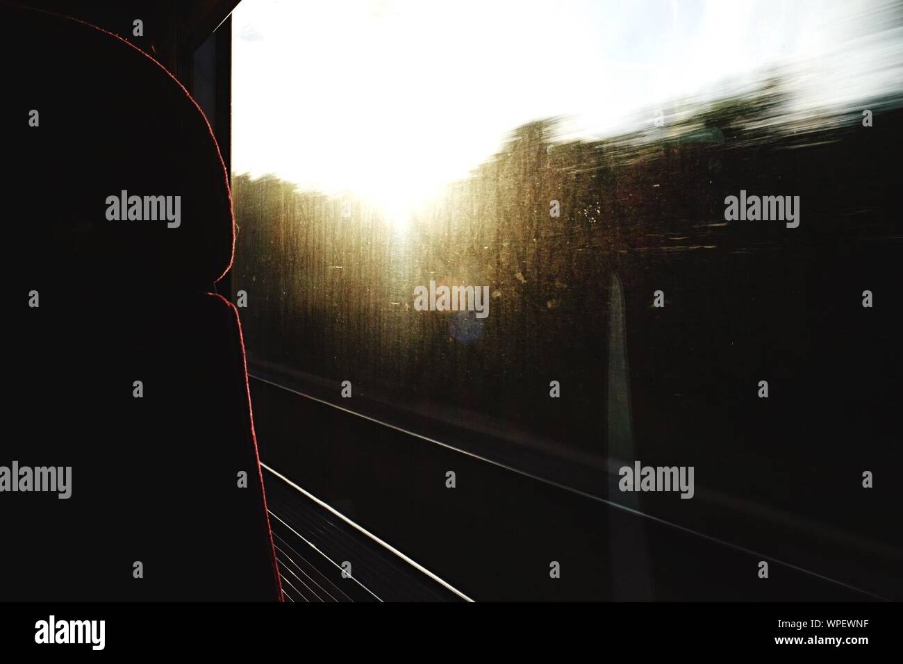 Sunlight Seen Through Bus Window Stock Photo - Alamy