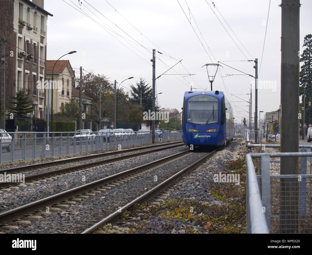 Paris, Tram Line T4 Bondy - Aulnay-sous-Bois Stock Photo - Alamy