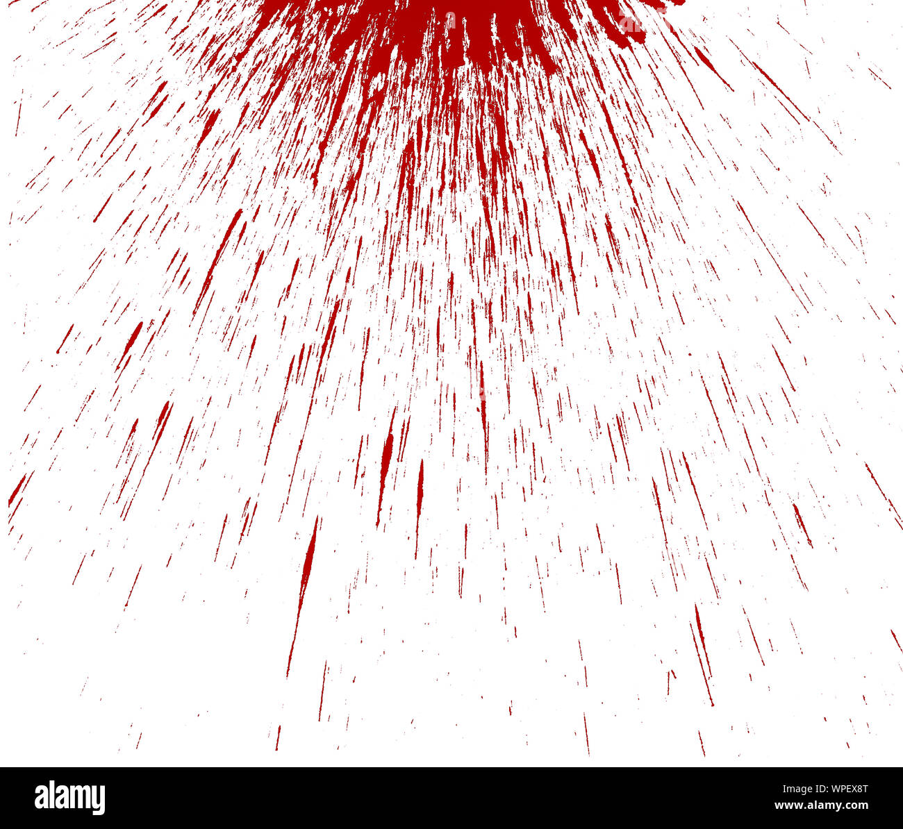 Blood splashed on white background Stock Photo - Alamy