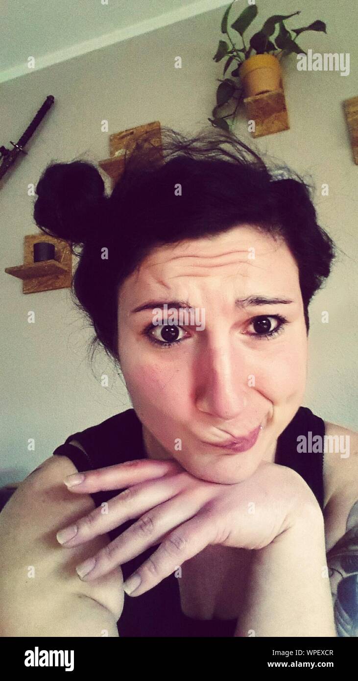 Hand making face hi-res stock photography and images - Alamy