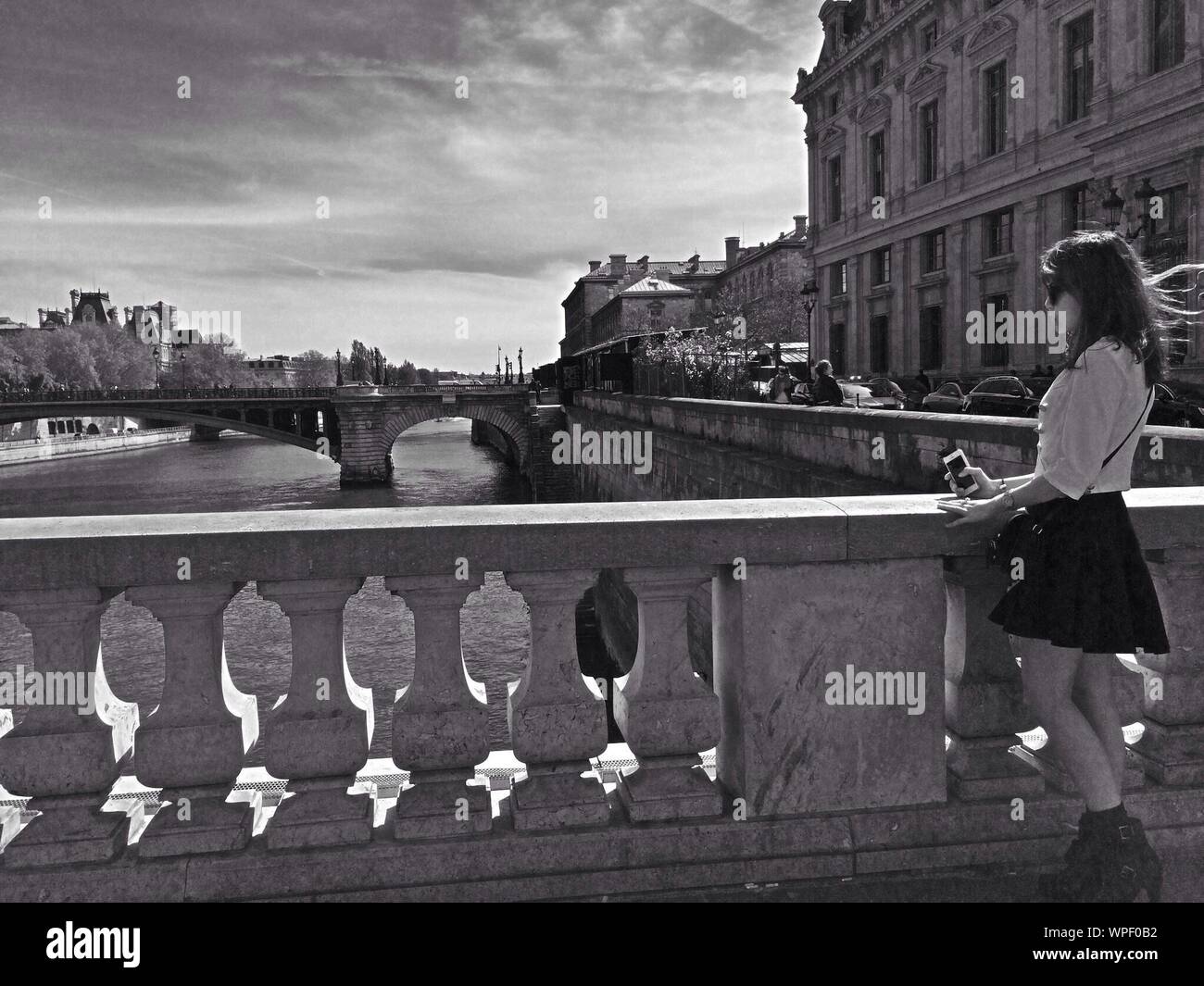 Girl standing bridge hi-res stock photography and images - Alamy