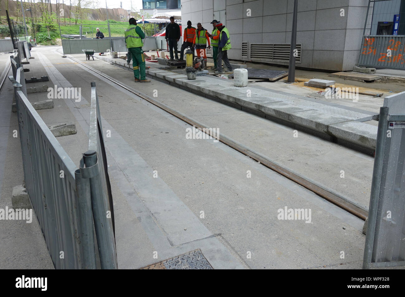 Paris, Spurbus System Translohr, T6 Stock Photo - Alamy
