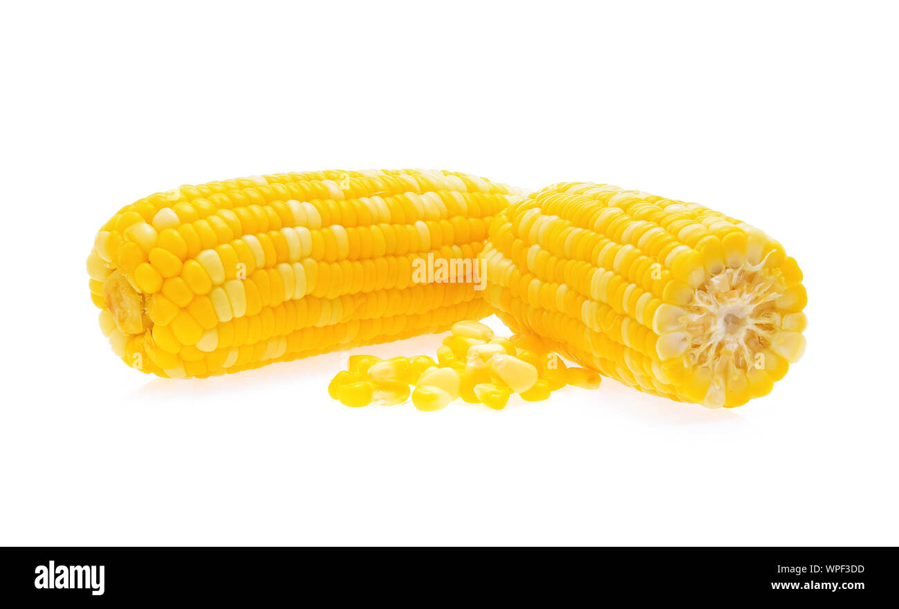Sweet corn isolated on white background Stock Photo - Alamy