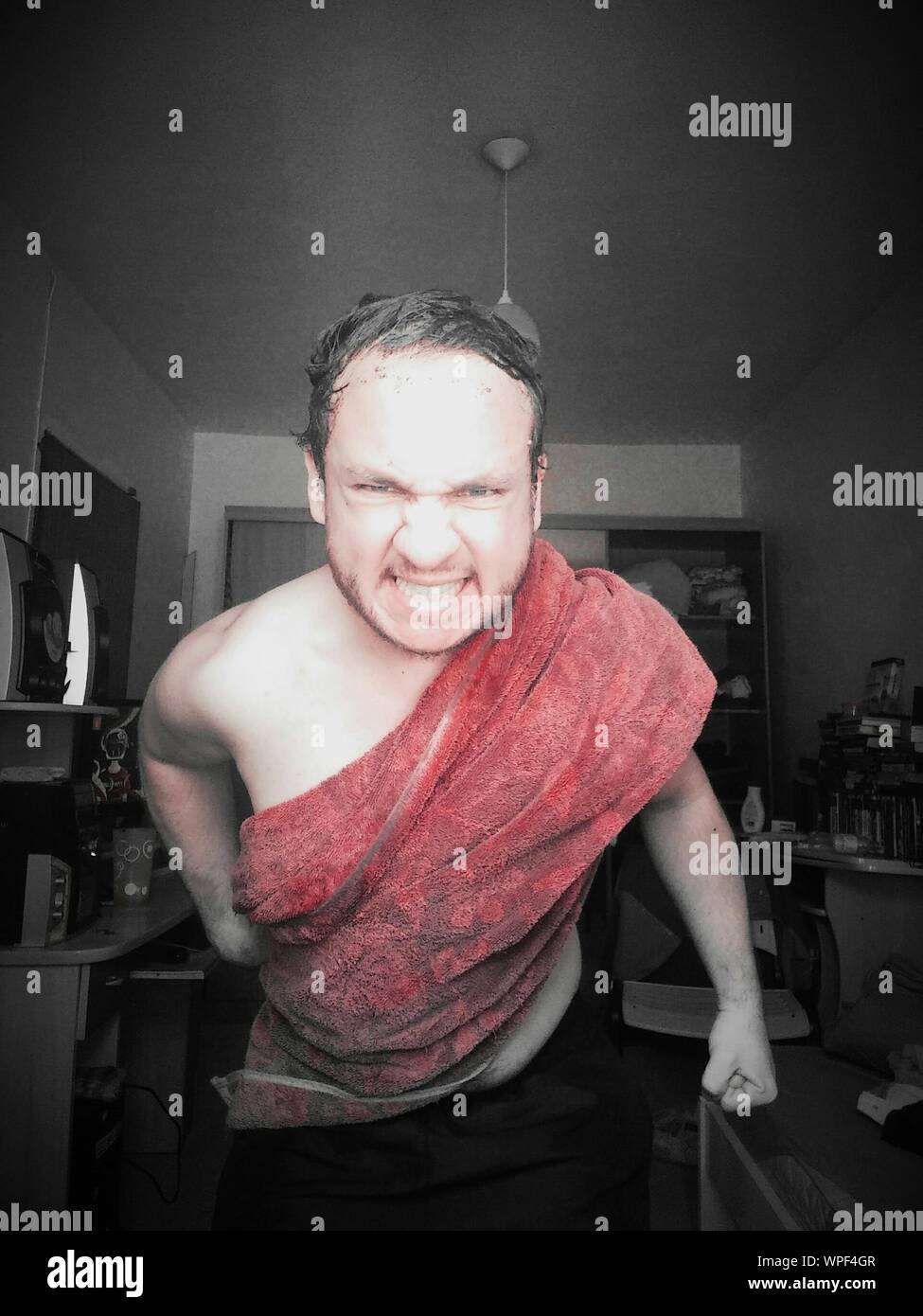 Man clenching teeth hi-res stock photography and images - Alamy