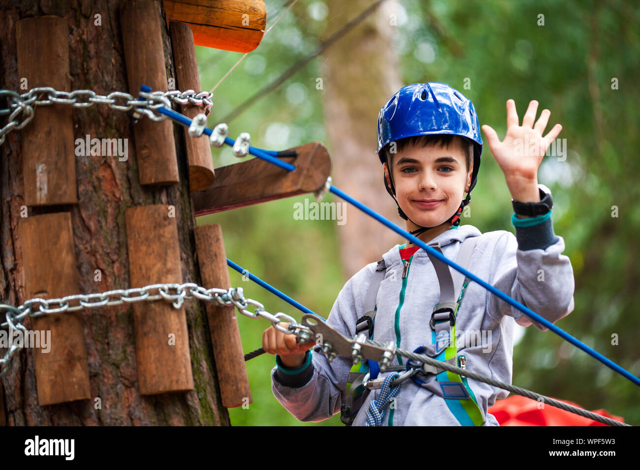 Wall climbing and children helmet hi-res stock photography and images ...