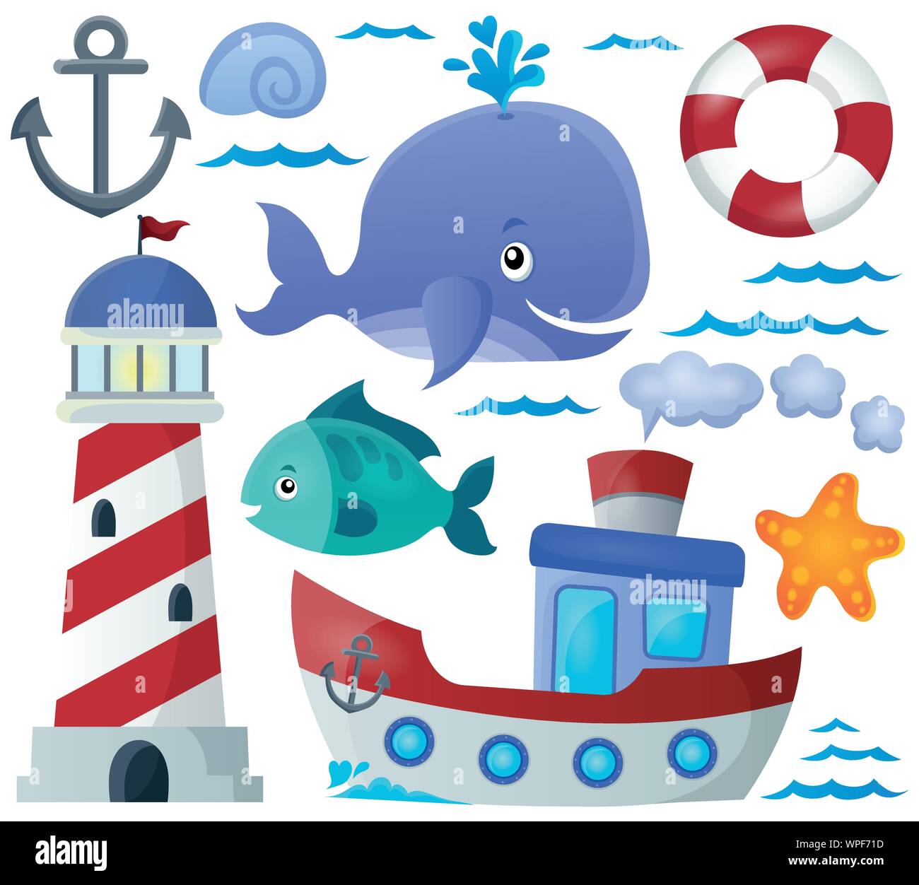 Ocean theme collection 1 Stock Vector Image & Art - Alamy