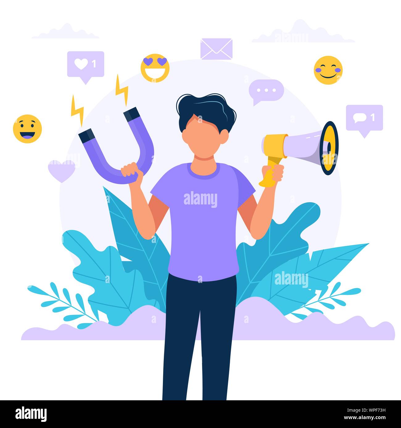 Influencer illustration Stock Vector Images - Alamy