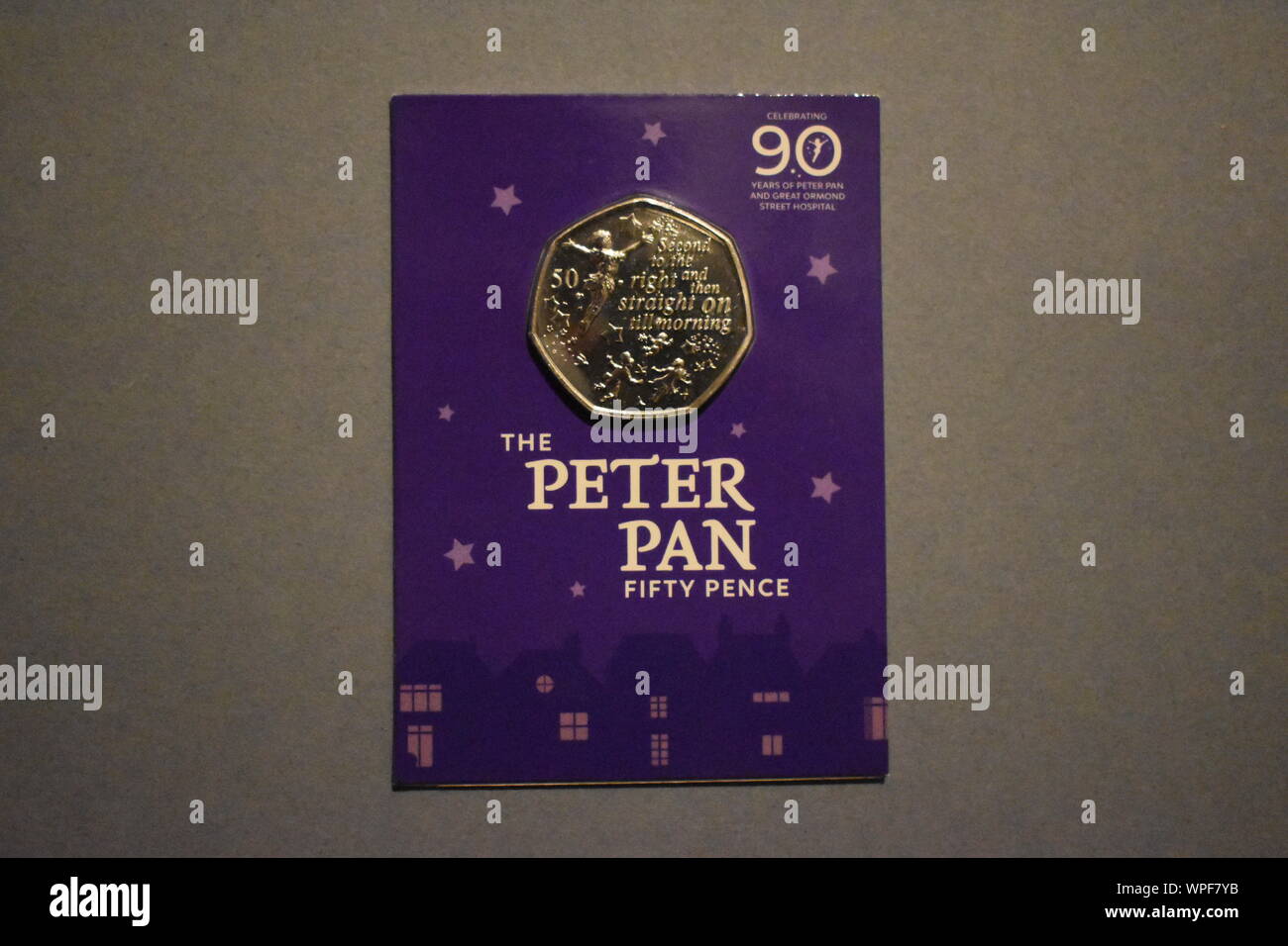 The new Peter Pan 50p released in 2019 which celebrates 90 years of ...