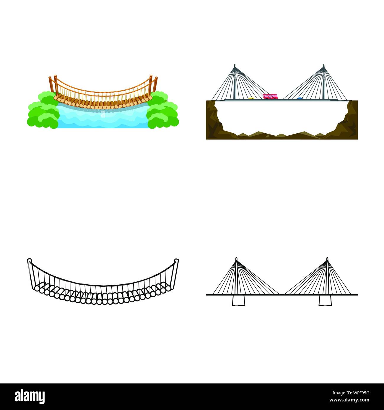 Isolated Object Of Connection And Design Sign Set Of Connection And Side Stock Vector