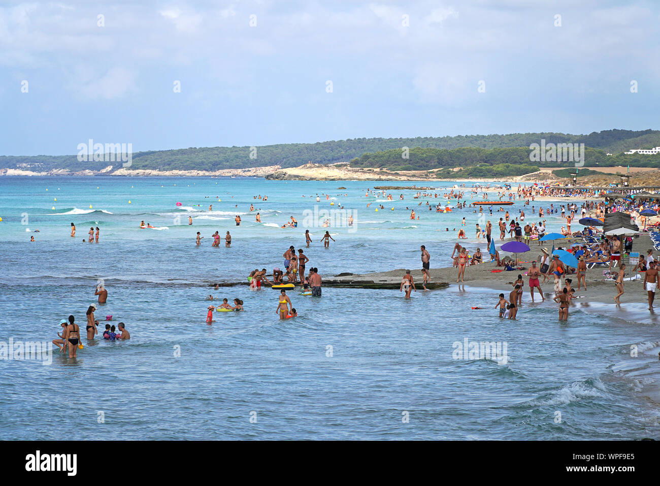 Son bou beach menorca hi-res stock photography and images - Alamy