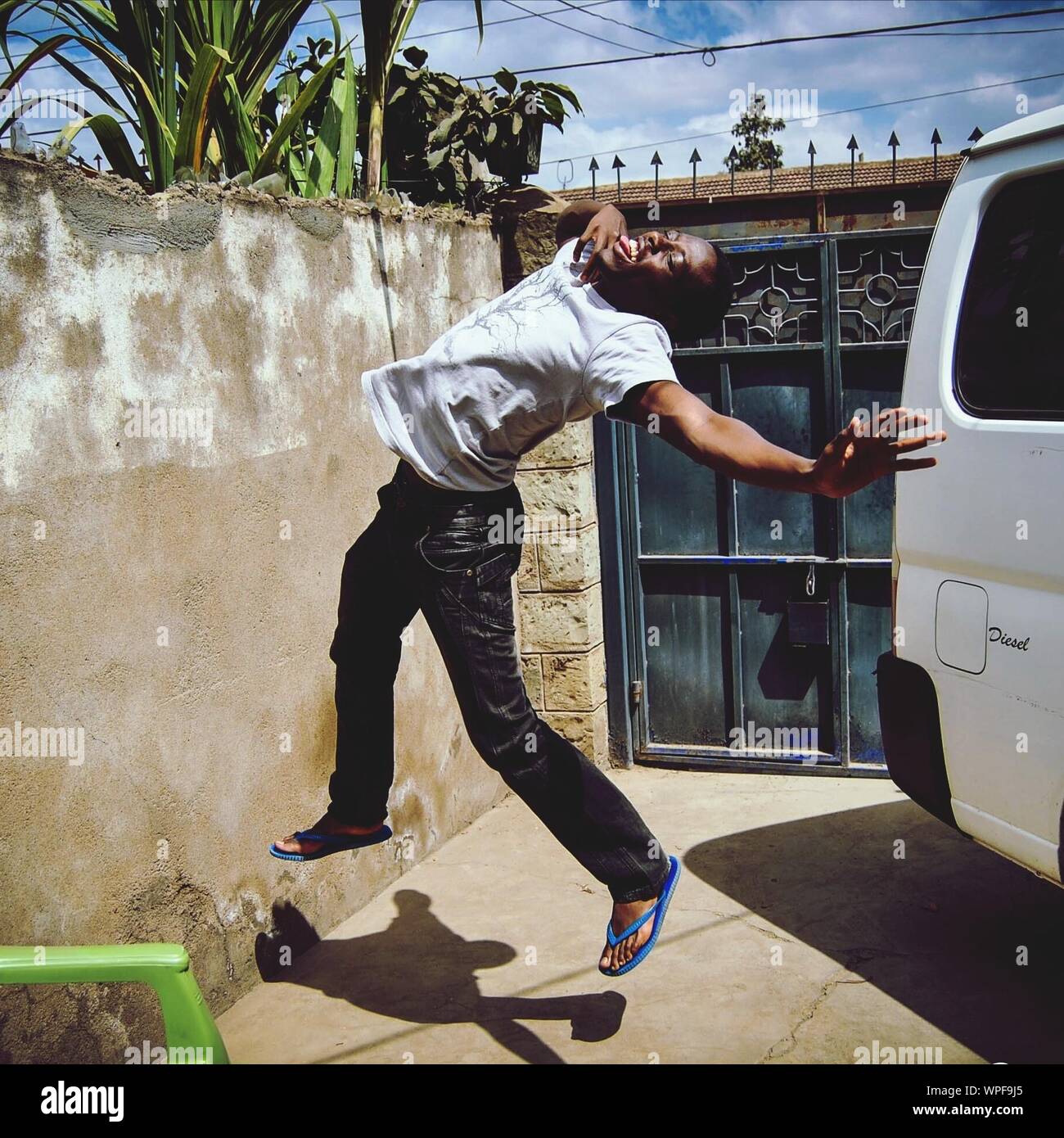 Man Jumping Back High Resolution Stock Photography and Images - Alamy