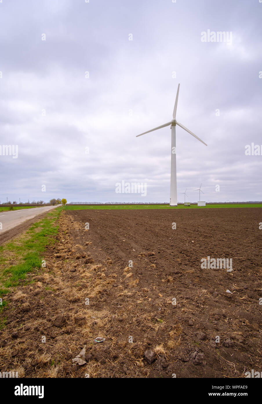 Wind turbines producing clean sustainable hi-res stock photography and ...