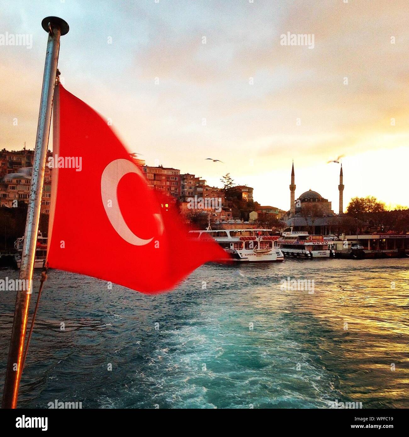 Turkish flag with sunset hi-res stock photography and images - Alamy