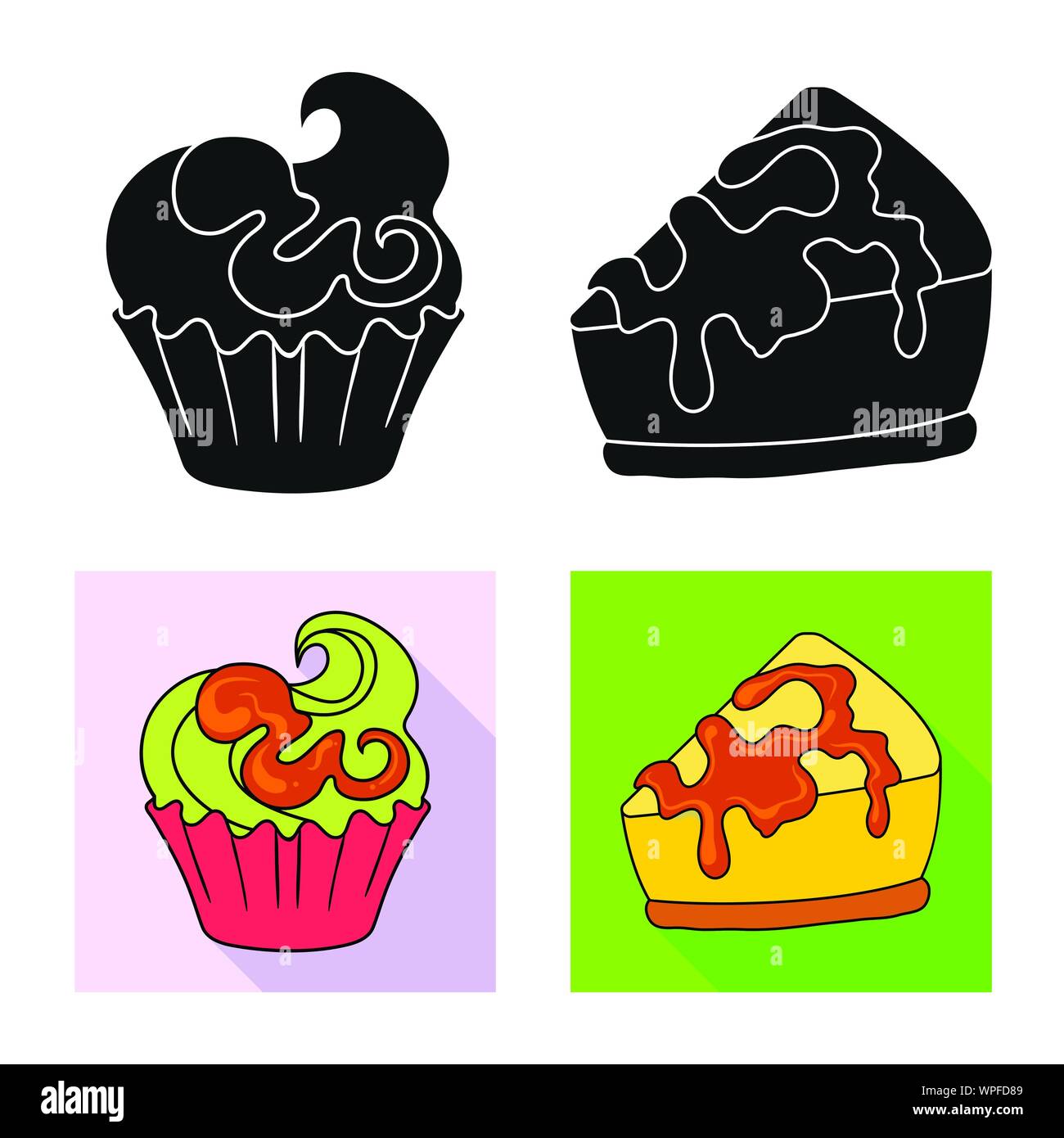 Slice custard pie Stock Vector Images - Alamy