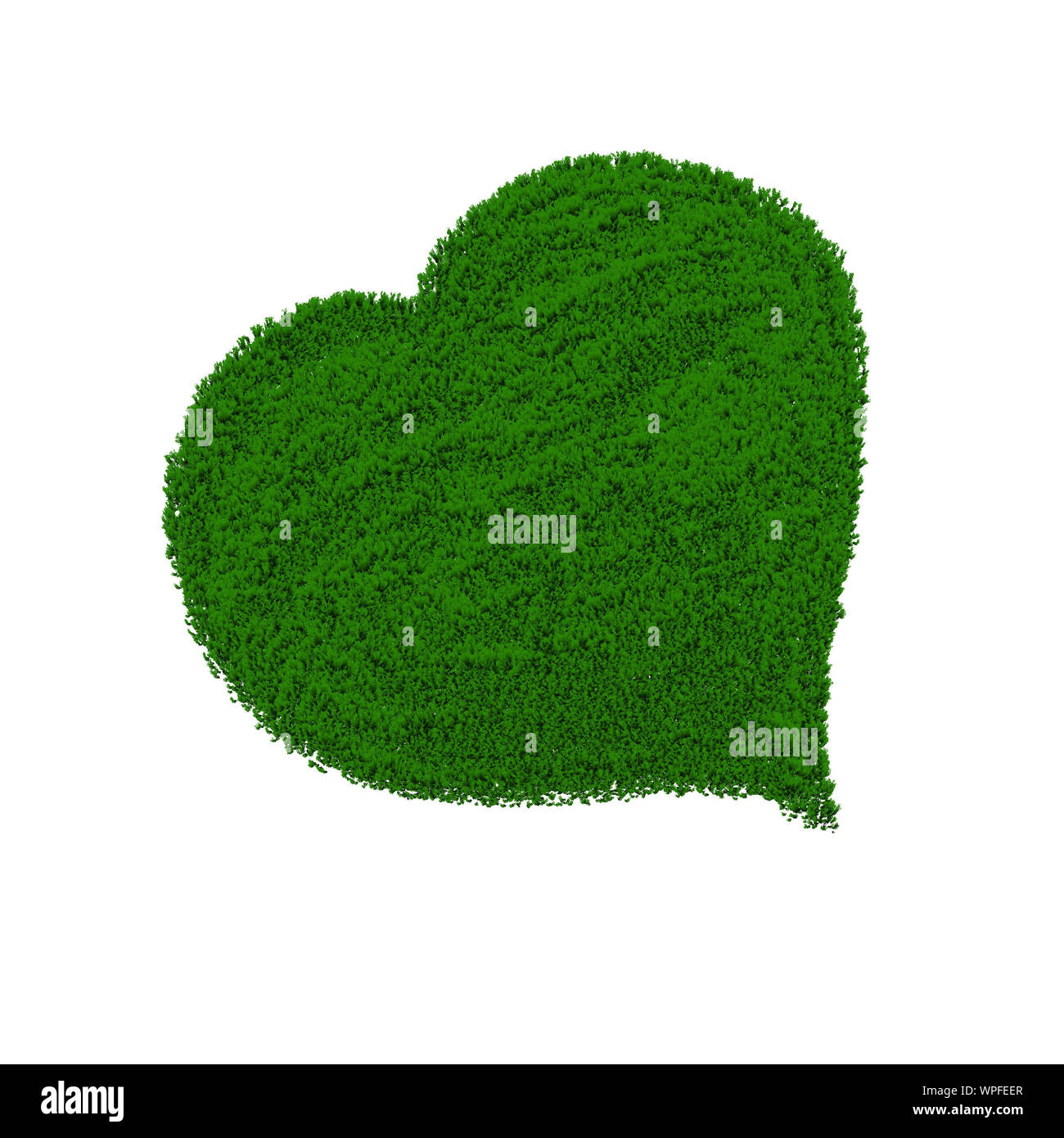 Illustration of an abstract grass heart on white background Stock Photo ...