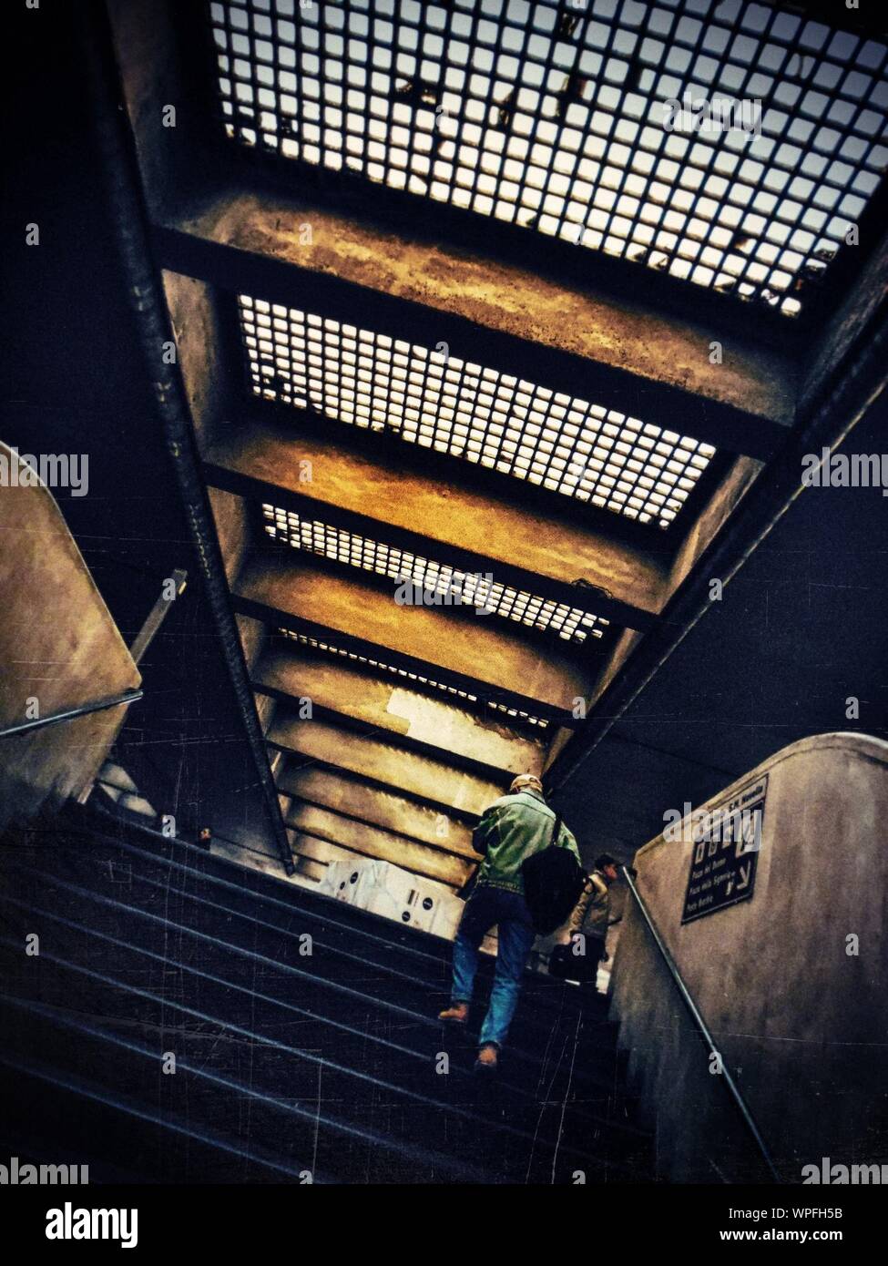 Rear View Climbing Stairs High Resolution Stock Photography and Images ...