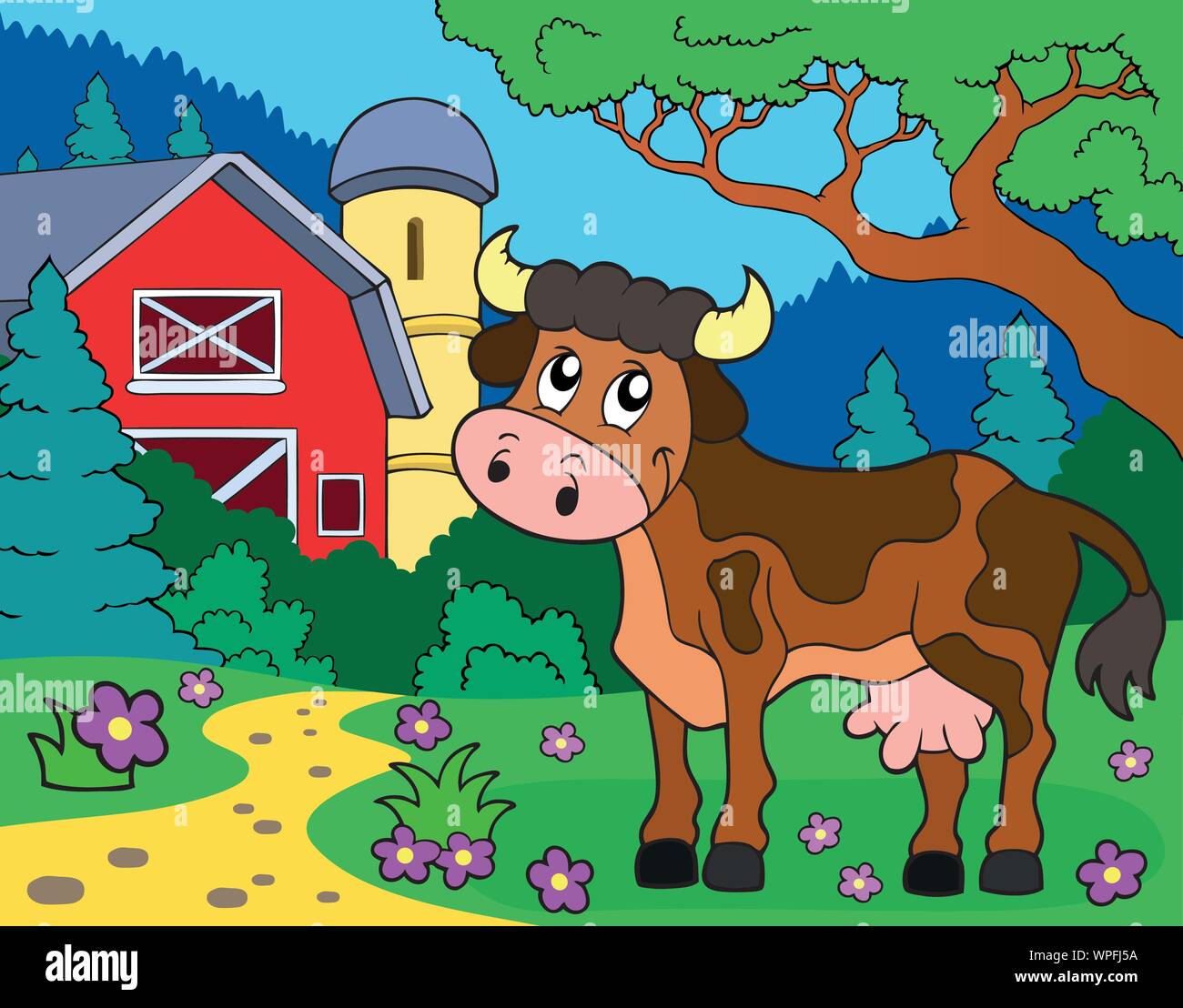 Cow theme image 2 Stock Vector Image & Art - Alamy