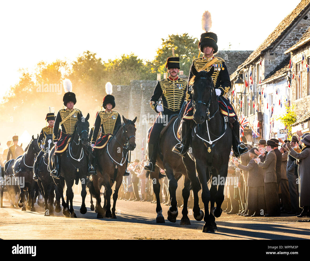 The Kings Troop Royal Horse Artillery during the shooting of a film ...