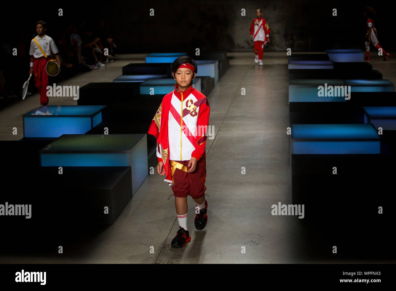 New York, USA. 8th Sep, 2019. Models walk the runway for Anta Kids ...