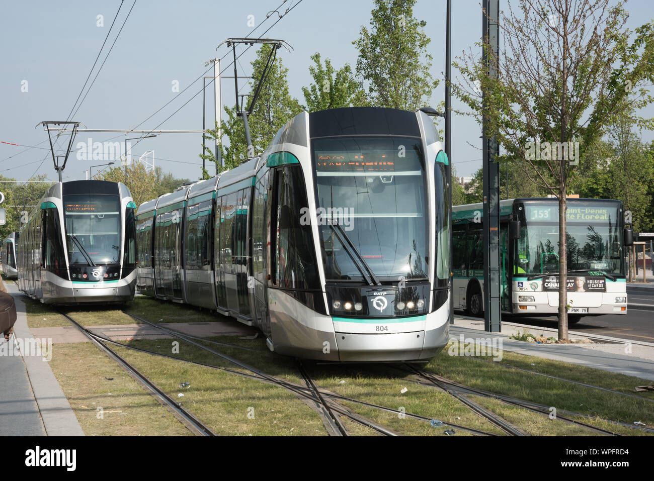 Paris, Tramway T8, Saint Denis Stock Photo - Alamy