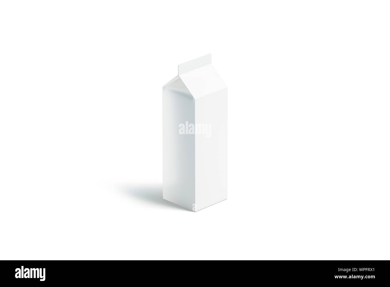 Blank white big milk pack mockup, side view Stock Photo - Alamy