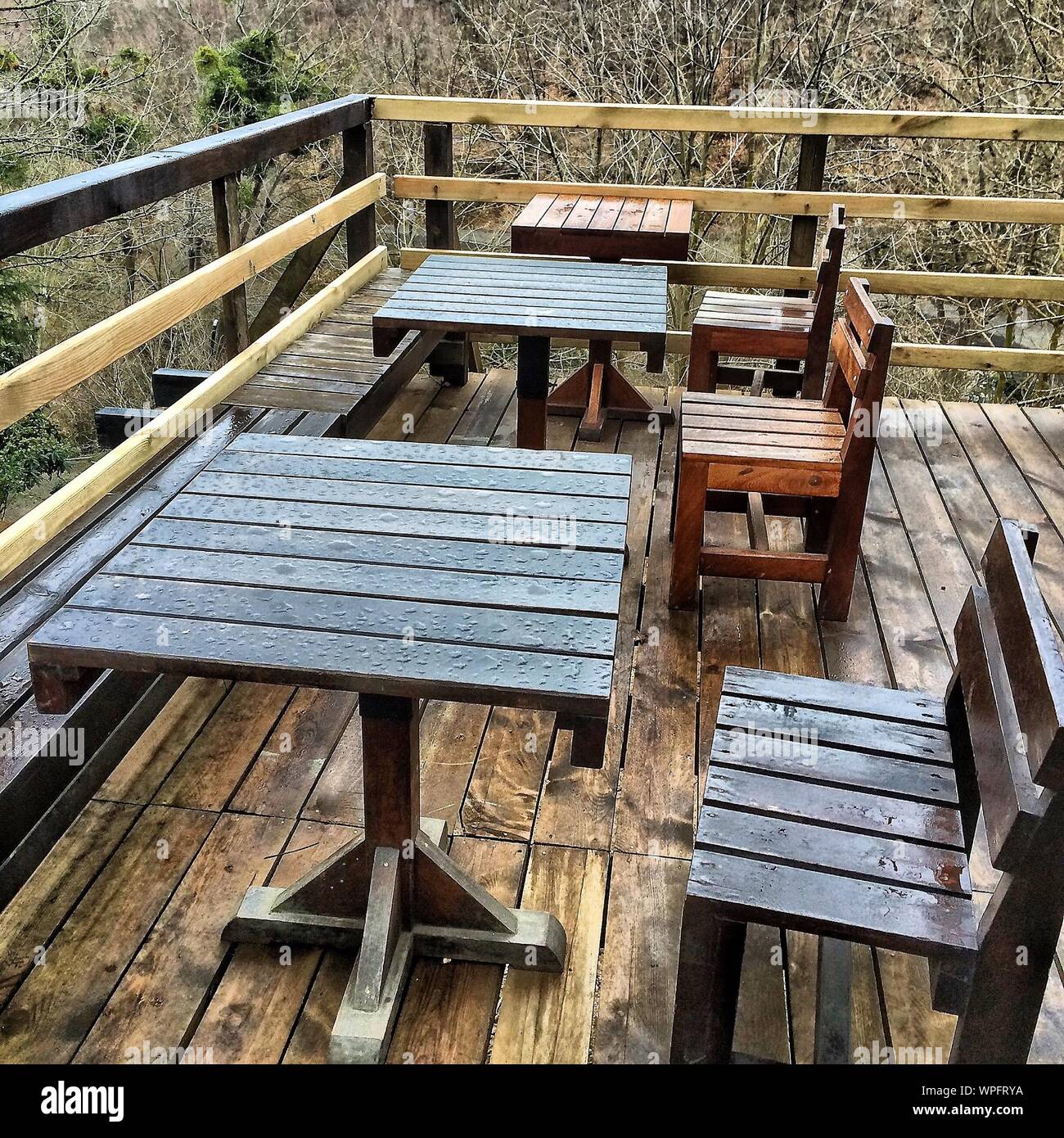 Wooden bench benches table tables hi-res stock photography and images ...