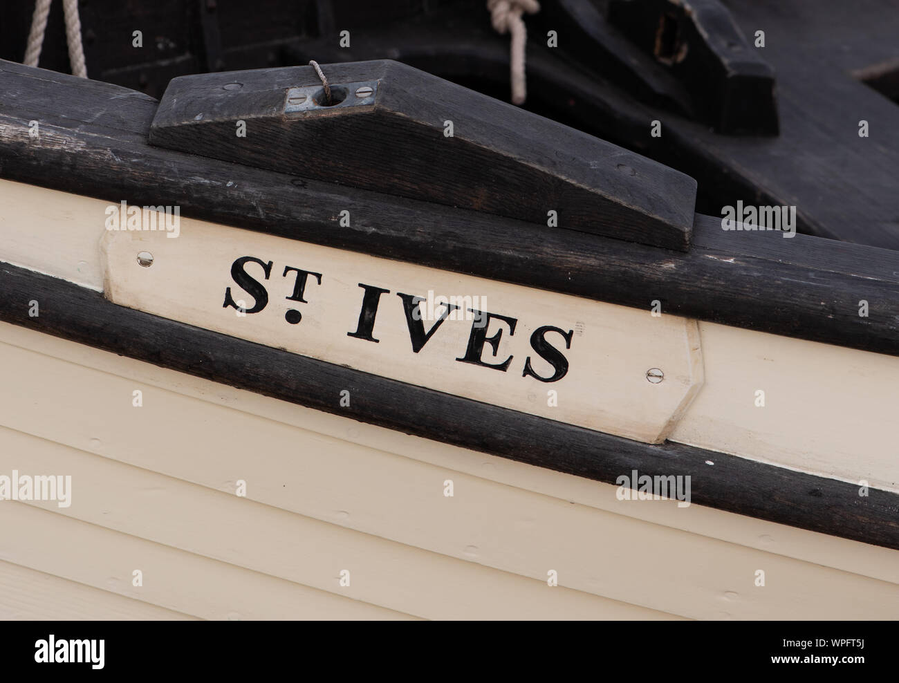 Boat name St. Ives number 3878 Stock Photo - Alamy
