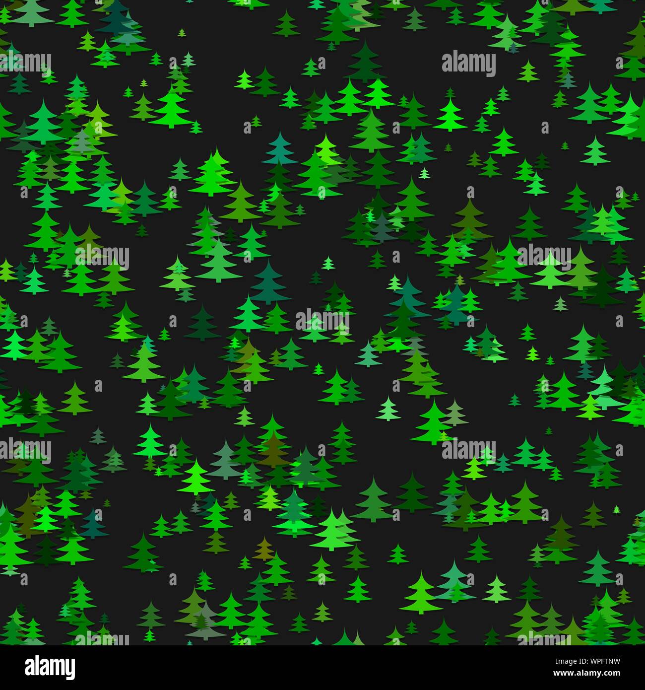 Abstract stylized chaotic pine tree background - winter vector ...
